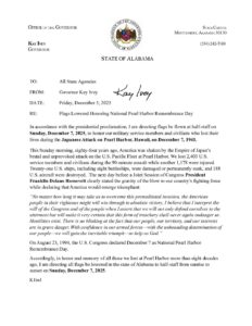 Flag Directive for National Pearl Harbor Remembrance Day, December 7 ...